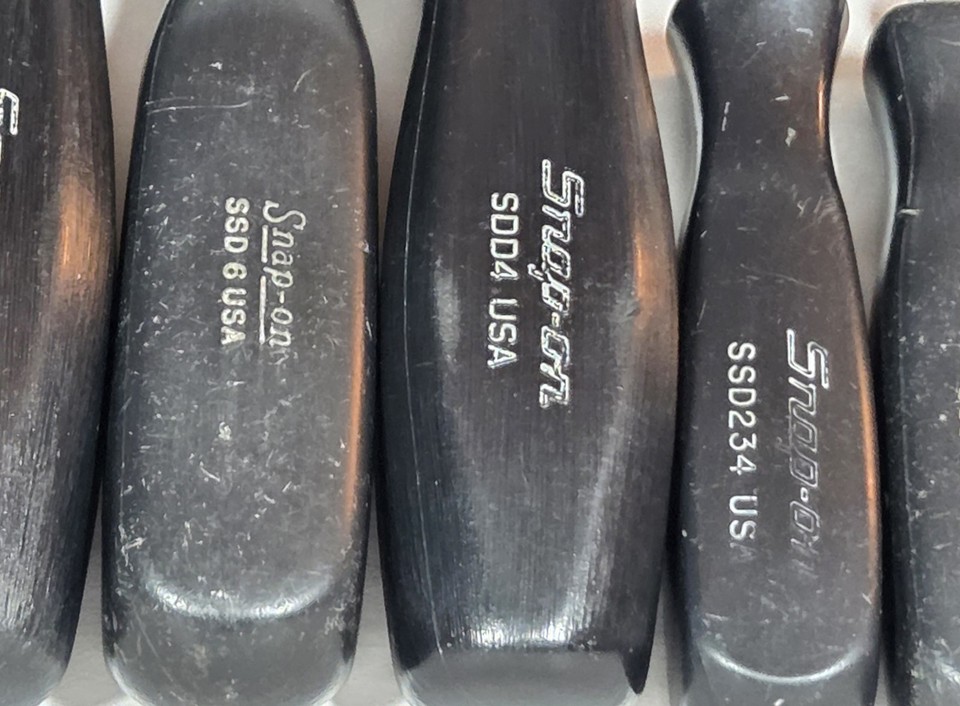 Snap On 10 Piece Screwdriver Set Black Handle Long Stubby SSDP SSD SDDP ...