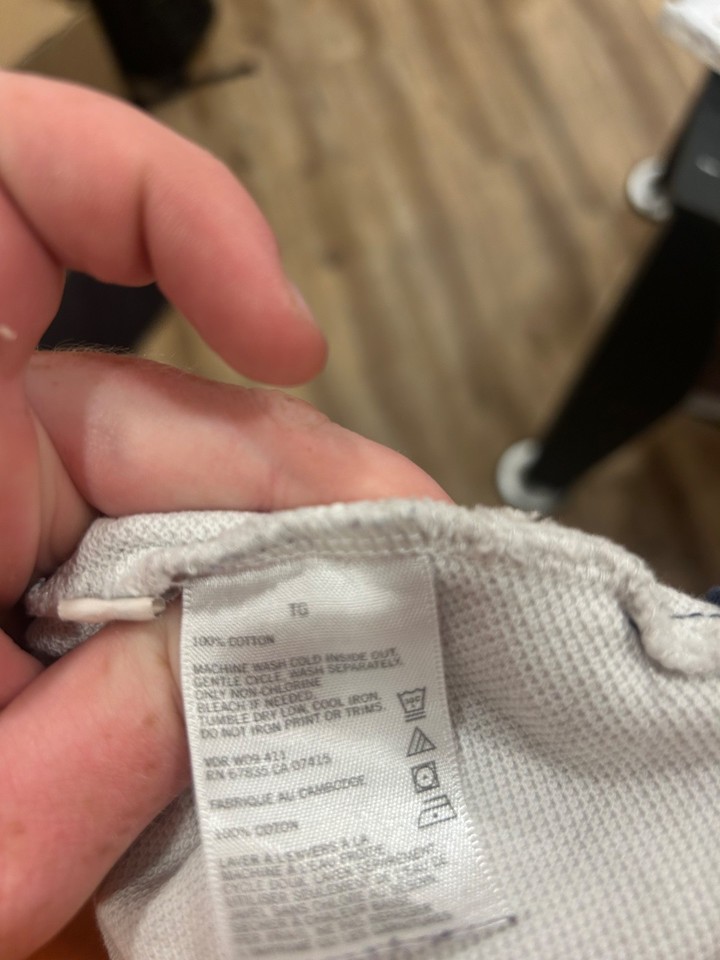 Nautica Polo Shirt Mens Size XL Blue White Color Block Stripe long ...