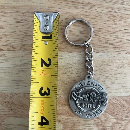 Vintage Hard Rock Cafe Las Vegas Nevada Metal Keychain Key Chain Ring ...