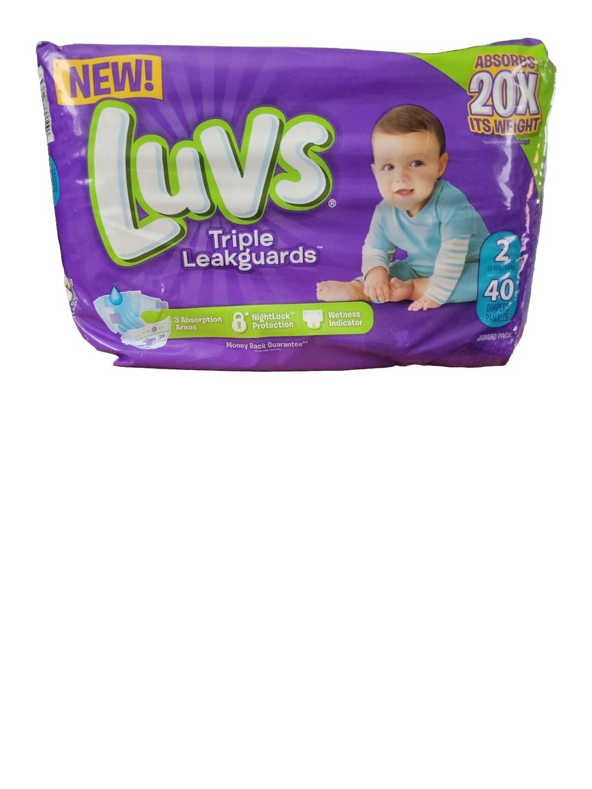 LUVS Pro Level Disposable Baby Diapers Jumbo Pack - Size 2 - 40 Count ...