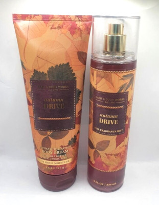 BATH AND BODY WORKS AUTUMN DRIVE BODY MIST & CREAM 8 FL OZ EACH | eBay