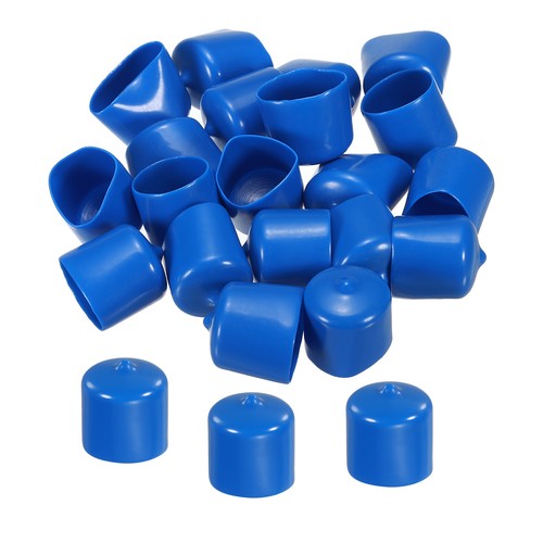 20pcs Rubber End Caps Cover 27mm Vinyl Screw Thread Protector Round ...