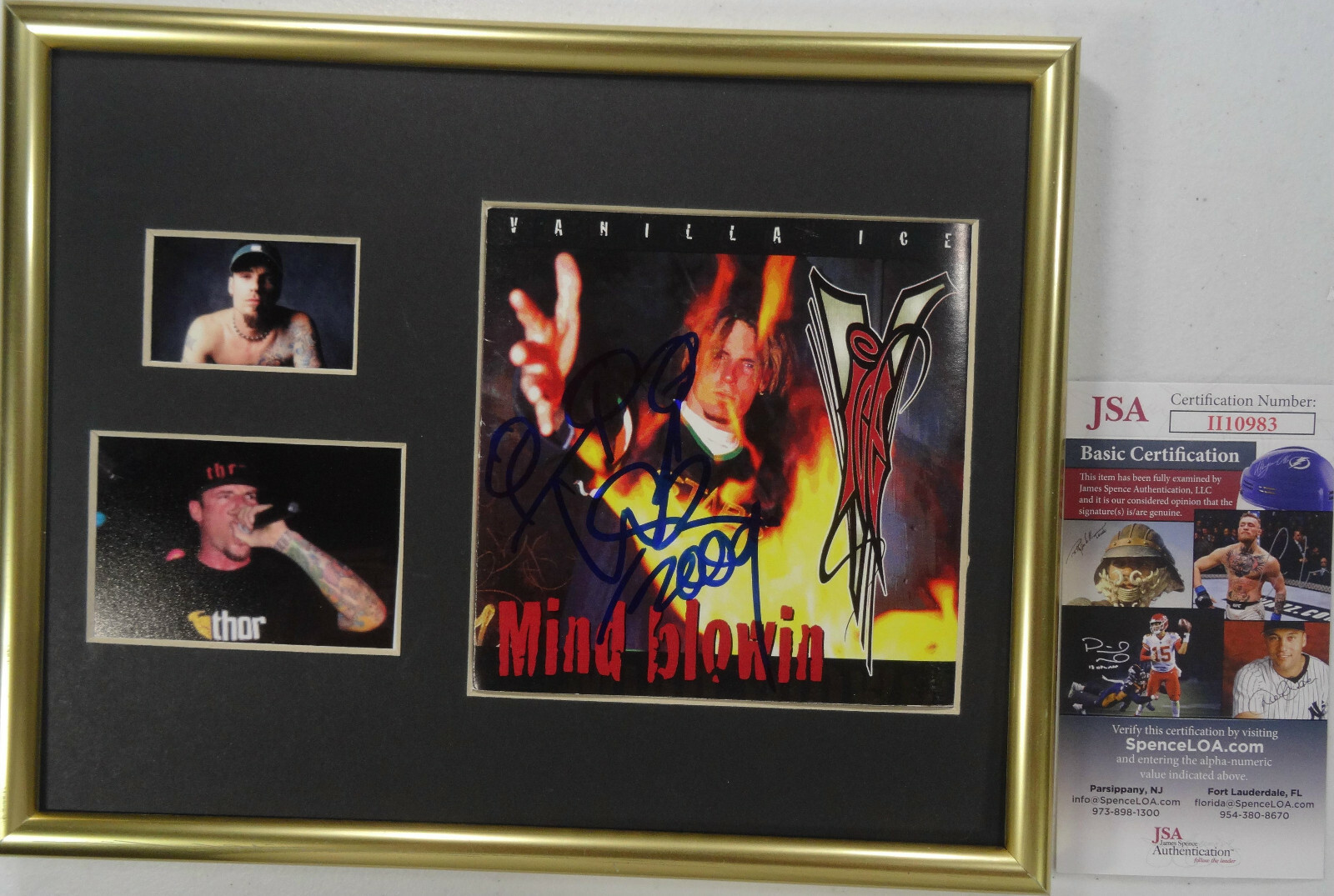 SIGNED VANILLA ICE AUTOGRAPHED CD FRAMED MATTED CERTIFIED JSA # II10983 ...