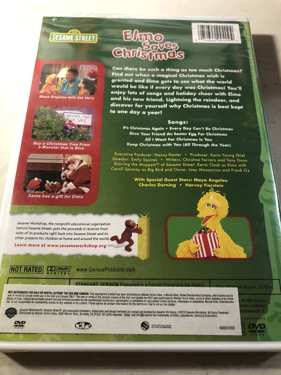 Sesame Street Elmo Saves Christmas Cd ELMO SAVES CHRISTMAS VHS