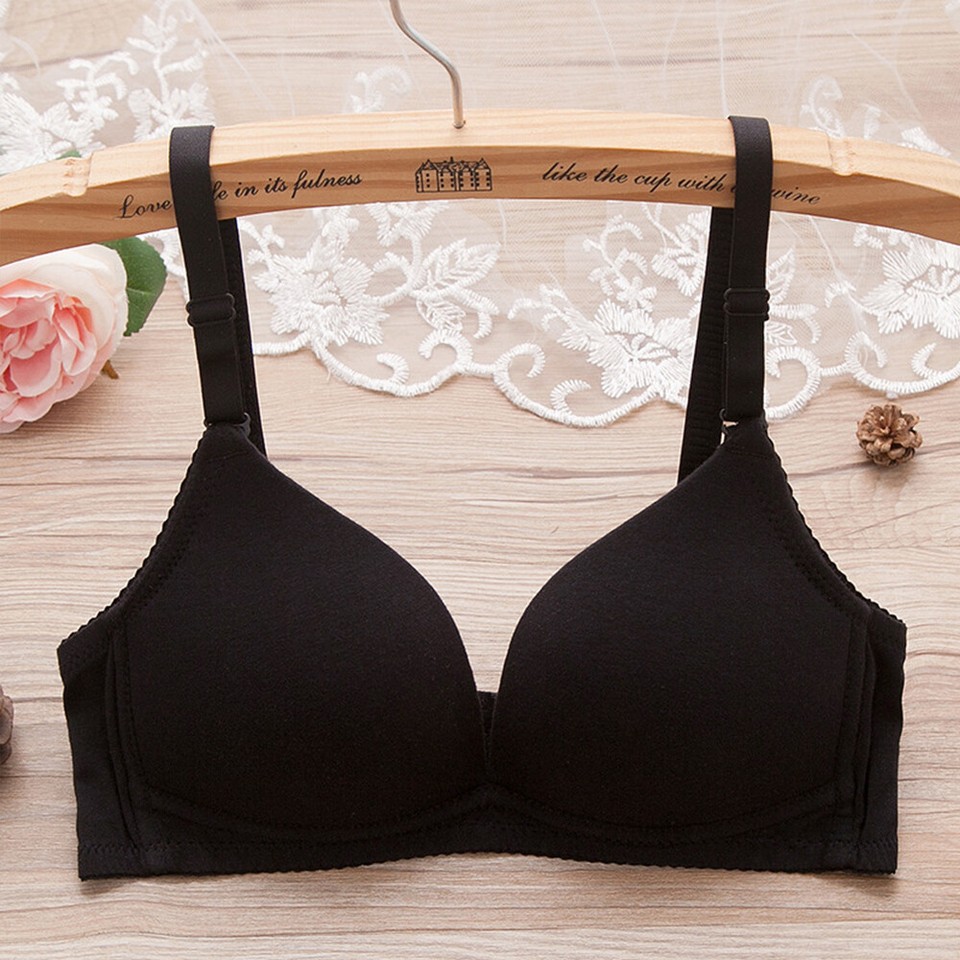 Teenager's Soft Cup Cotton Wireless Training bra Sports bra BH 30-38 ...