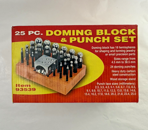 25 PC Heavy Duty Doming Block & Punch Set Wood Storage Stand #93539 | eBay