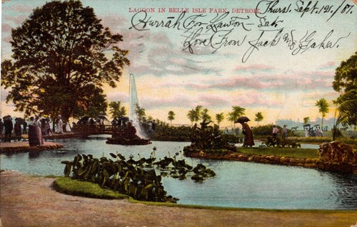 Vintage Postcard Lagoon in Belle Isle Park Detroit 1907 Michigan MI | eBay