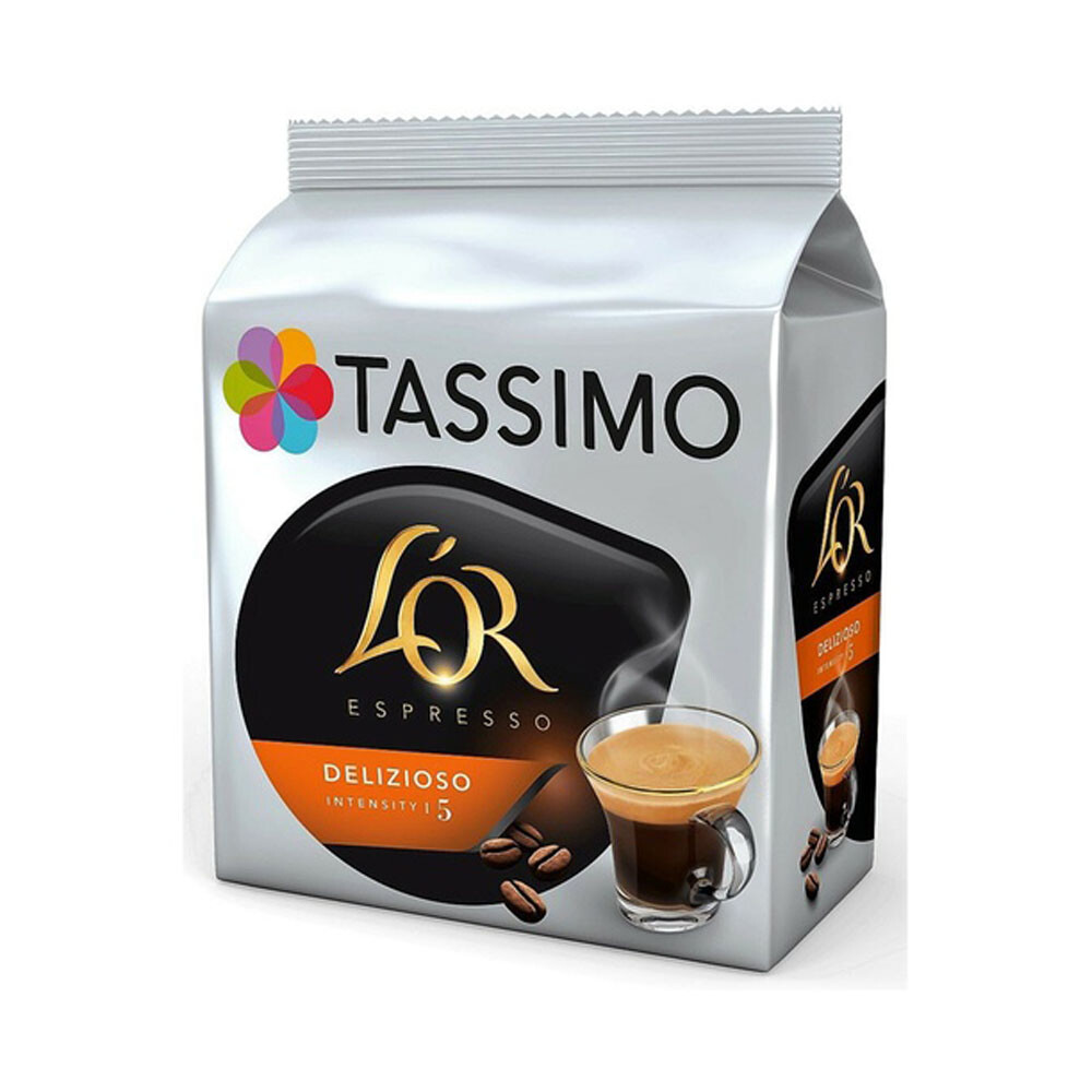 Tassimo Coffee Pods L'OR Espresso Delizioso 5 Packs (Total 80 Drinks ...