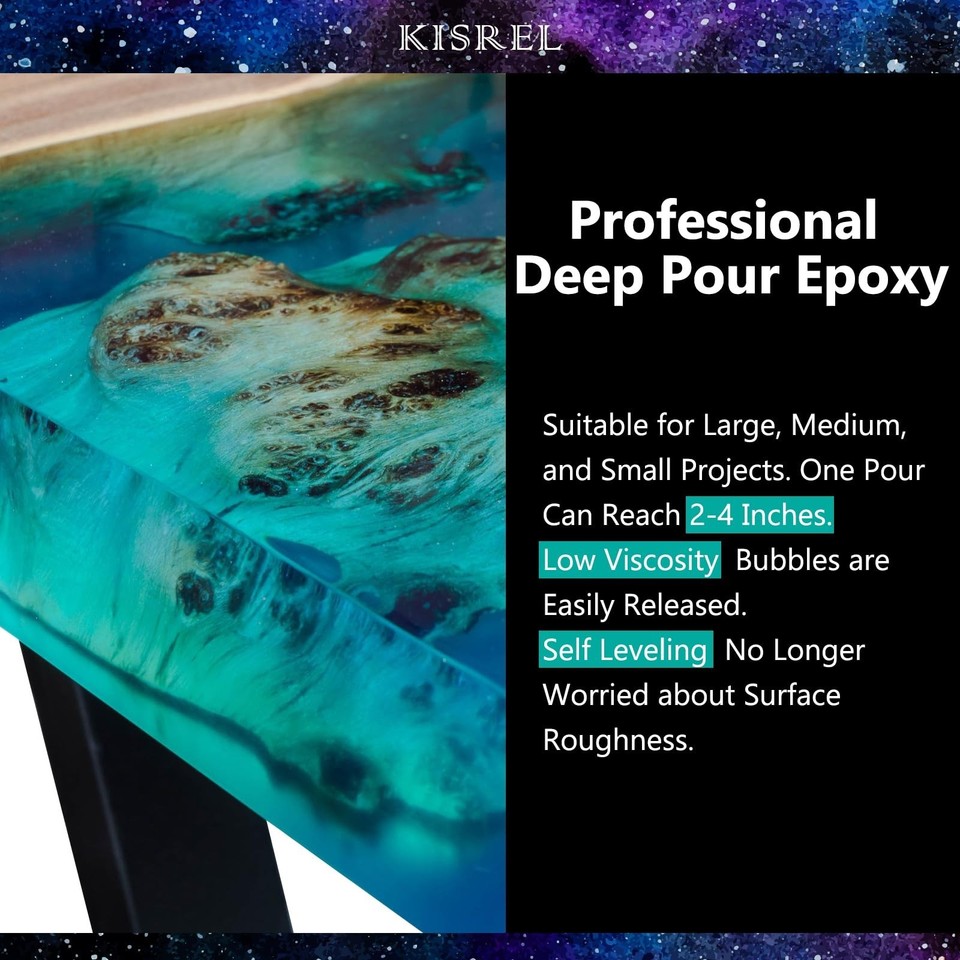 KISREL Deep Pour Epoxy Resin, 1.5 Gallon Resin Epoxy Kit (2:1) for 2-4 Inch P... | eBay