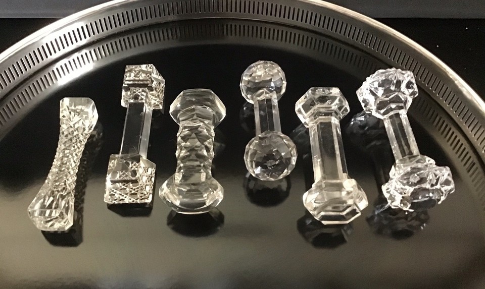 Vintage Early American Brilliant Cut Glass Knife Rest Mix Collection Of ...