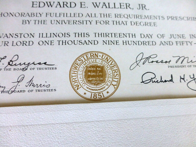 1982 Northwestern University Diploma Pin Page