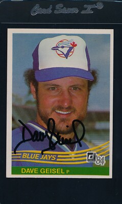 1984 Donruss #318 Dave Geisel Blue Jays Signed Auto *38088 | eBay