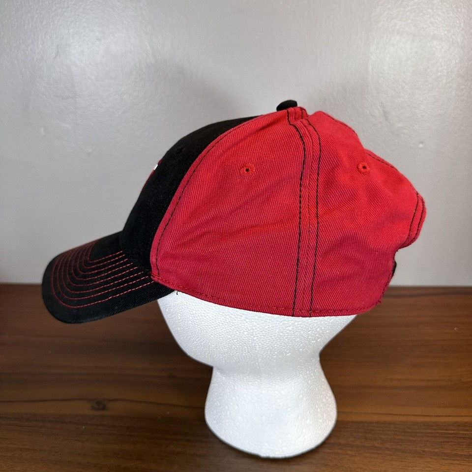 INDIANA University IU Embroidered Hat Ball Cap Red Black Strapback ...