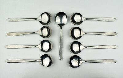 Set of Nine (9) Delco Stainless Steel Japan HAMPTON Soup Gumbo Chowder ...