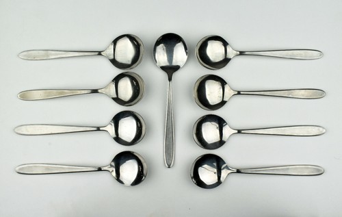 Set of Nine (9) Delco Stainless Steel Japan HAMPTON Soup Gumbo Chowder ...