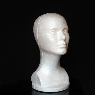Partial-Body & Mannequin Parts - Styrofoam Head Male