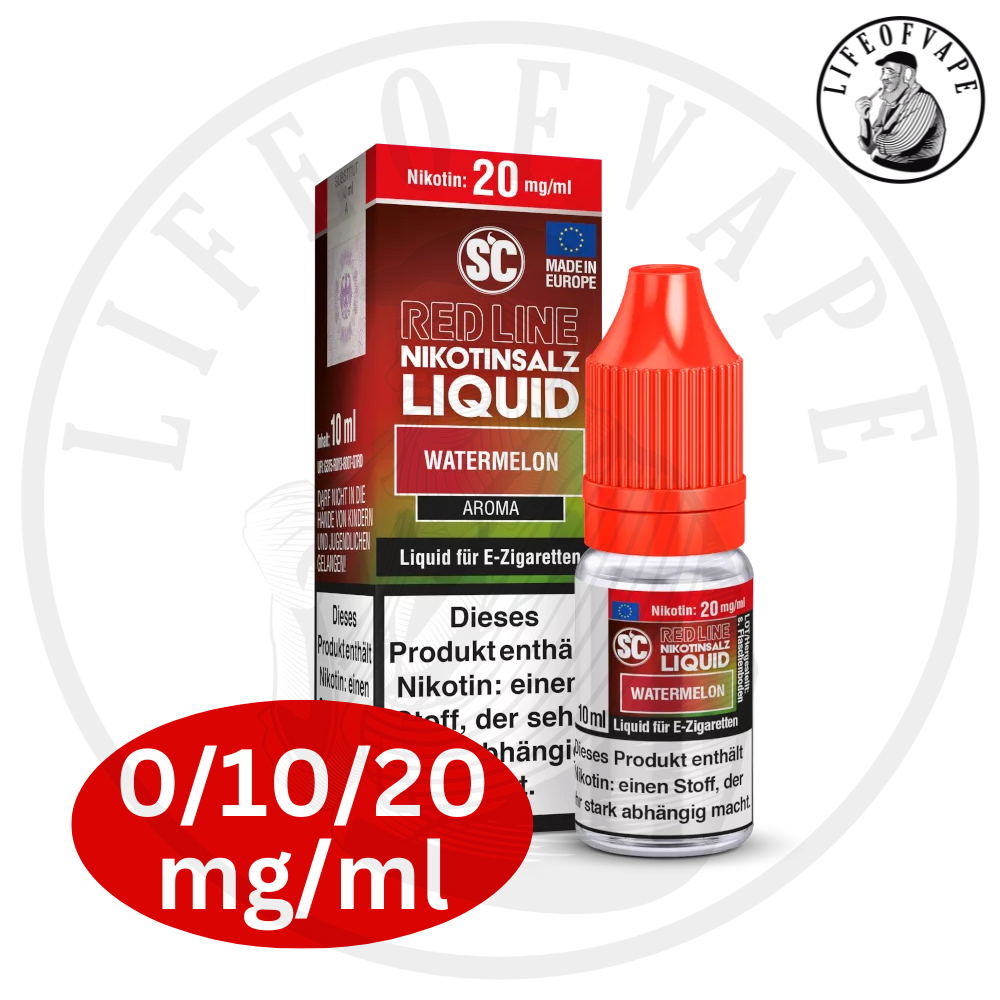 SC RED LINE E-Liquid für E-Zigarette & Vape mit 0/10/20mg Nikotin I Nic ...