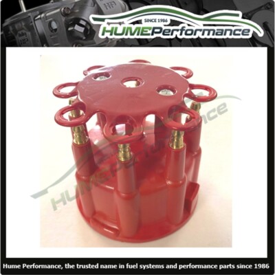 DISTRIBUTOR CAP RED TO SUIT BOSCH STYLE HOLDEN FORD V8 DISTRIBUTOR MALE ...