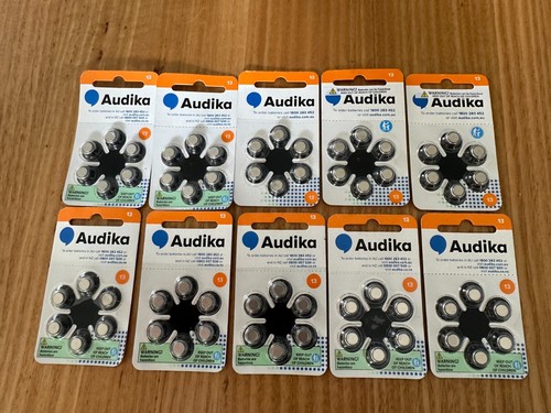Audika size 13 1.45V Hearing Aid Batteries (QTY 60) Earliest Expiry ...