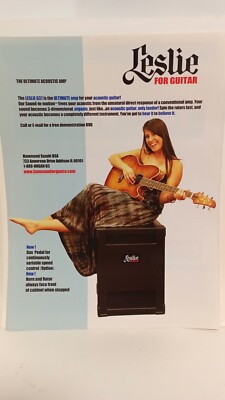 LESLIE G37 GUITAR AMPLIFIERS LESLIE SPEAKERS PRINT AD - 11 X 8.5 6 | eBay