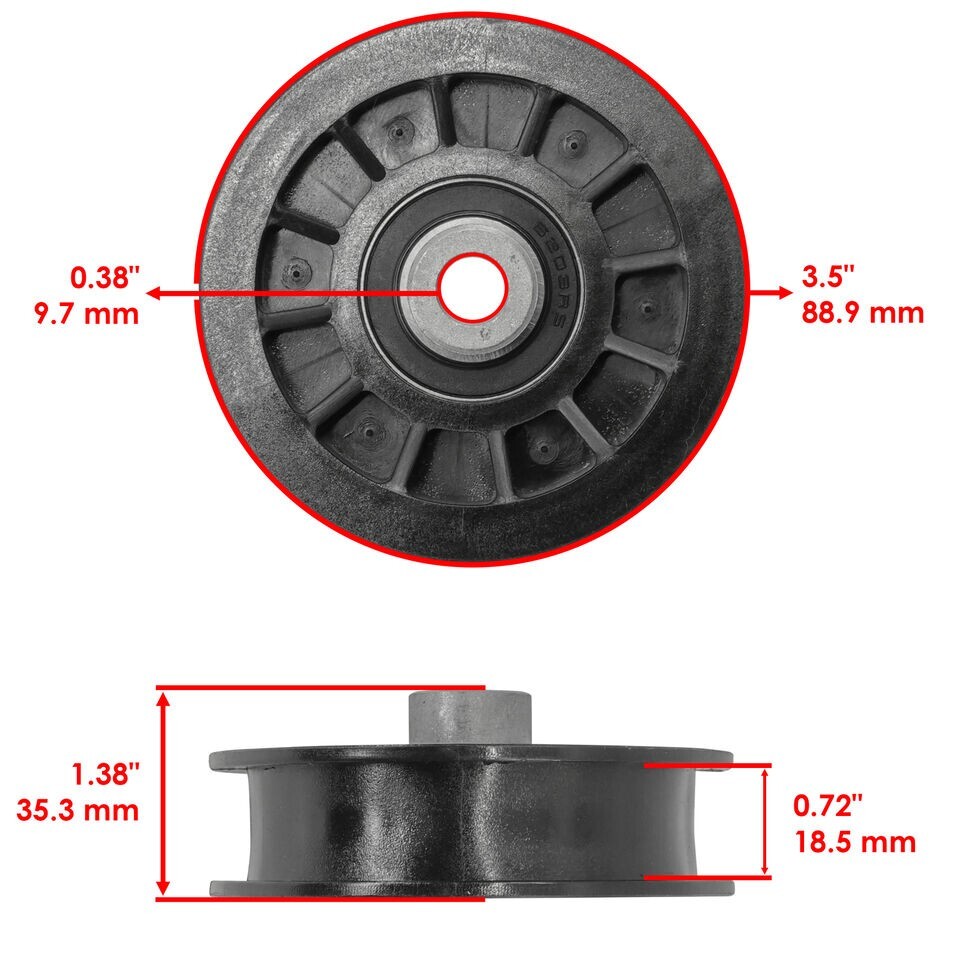 Drive Flat Idler Pulley For Craftsman Ayp Husqvarna 532194327 194327 ...