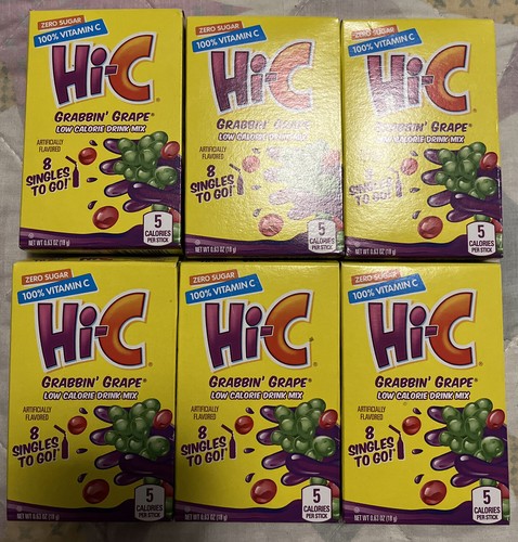 Hi-c Grabbin'grape Low Calorie Drink Mix Single to Go No Boxes 64 ...