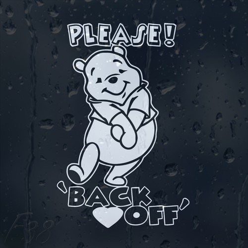 Please Back Off Vinnie Pooh Autoaufkleber Vinyl Aufkleber für Fenster ...