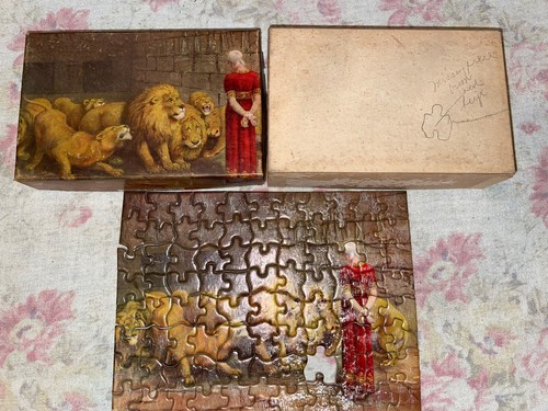 Vintage Puzzle Daniel In The Lions Den Tuco 1940s | eBay