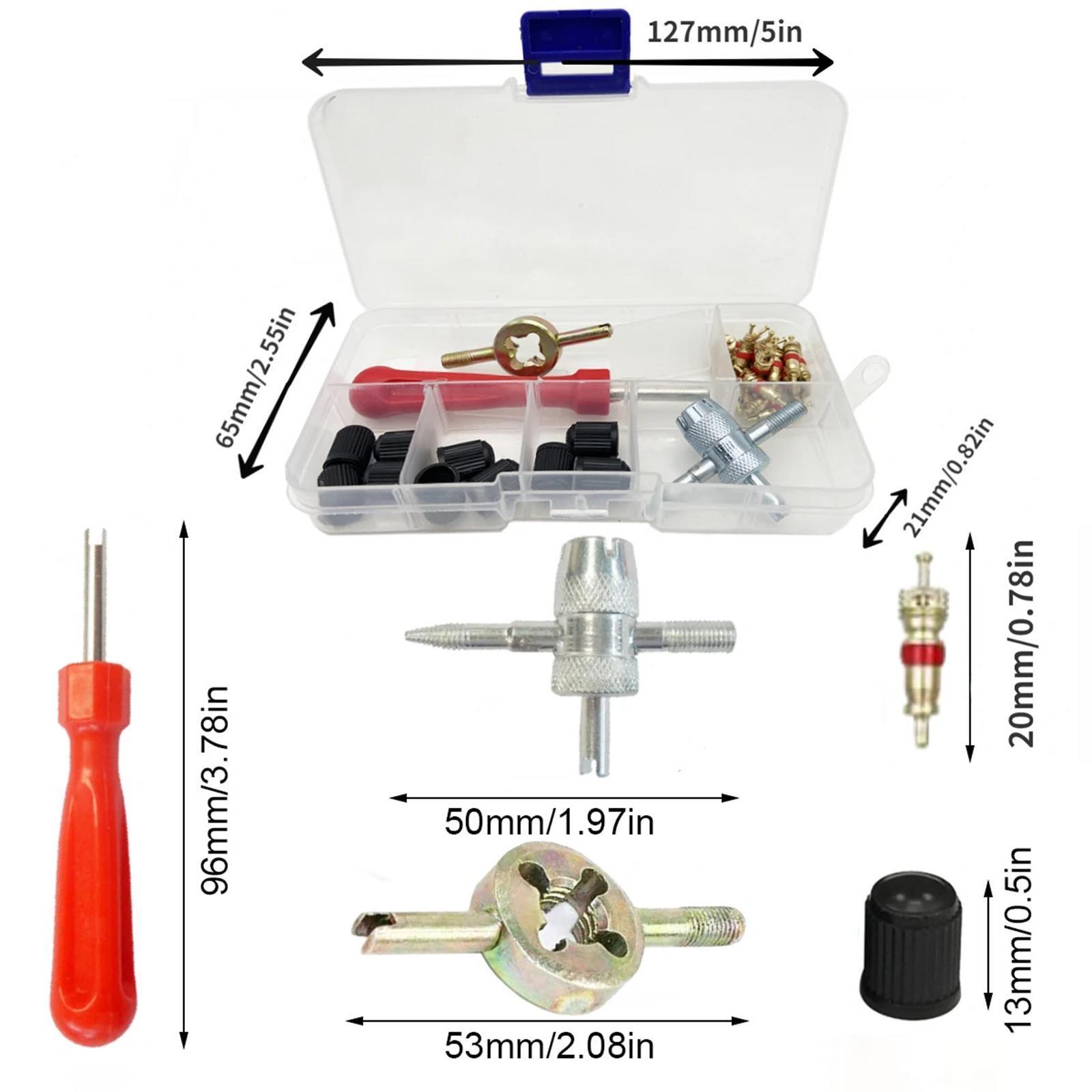 33Pcs Tyre Valve Stem Removal Tools for Atvs Electric Vehicle Versatile ...