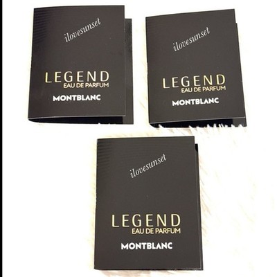 3 Vials {MONTBLANC} LEGEND EAU DE PARFUM Sample Spray 0.04 Fl Oz/1.2ml ...