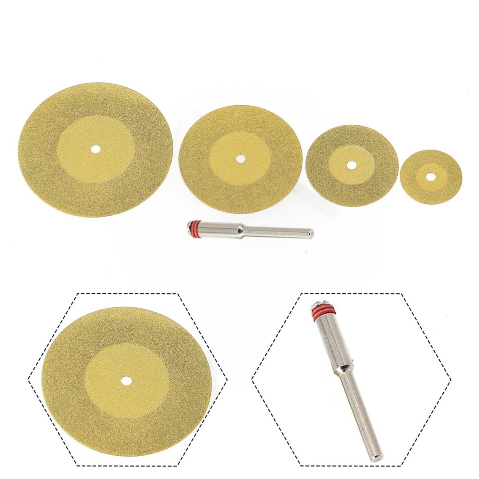 5pcs Mini Diamond Cutting Disc For Rotary Tools TiN Coated/ Circular ...