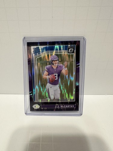 2024 Optic JJ McCarthy Purple Shock #235 Rated Rookie Super Rare Error ...
