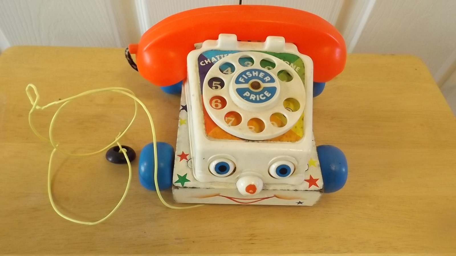 Vintage Fisher Price Chatter Phone Telephone Pull Toy -Moving Eyes 747 ...