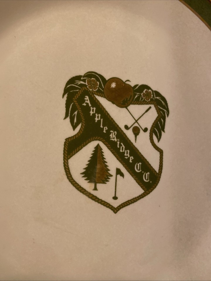 APPLE RIDGE COUNTRY CLUB Syracuse China Syralite Restaurant Ware Dinner ...