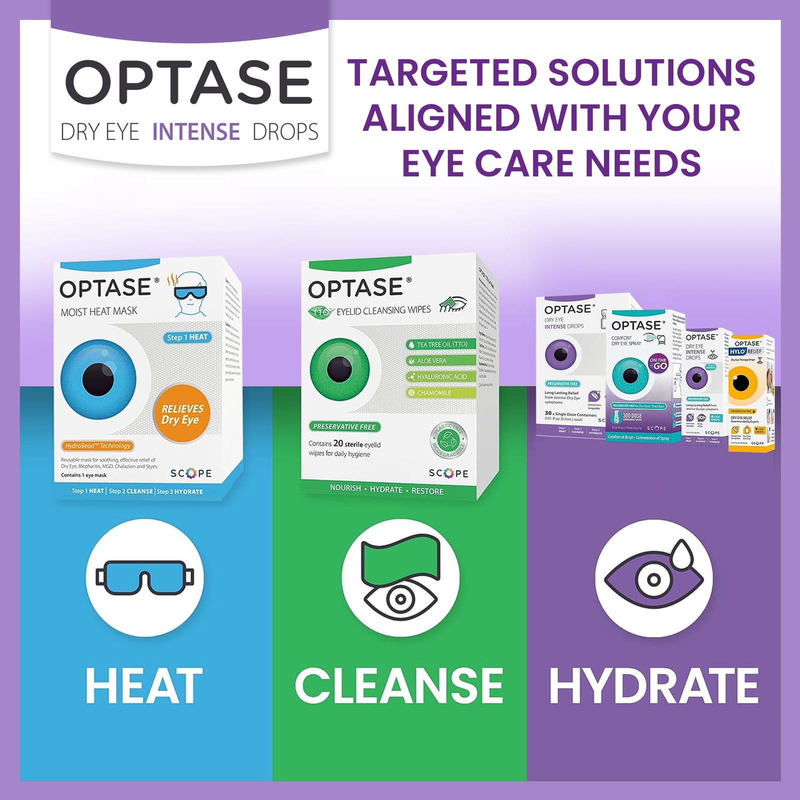 Optase Dry Eye Intense Drops Single Dose - Preservative Free Eye Drops ...