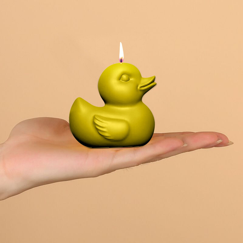 3D Little Yellow Duck Candle Silicone Mold DIY Resin Animal Soap Ice ...
