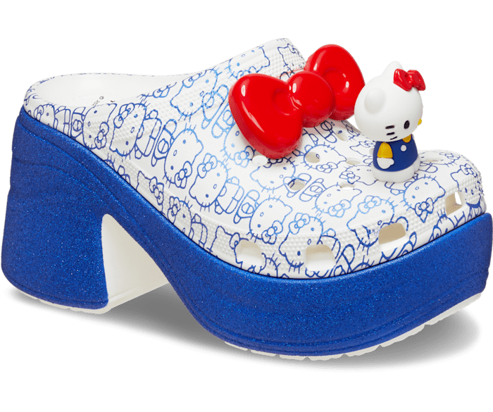 Crocs Hello Kitty x Siren Womens Stomp Slide Clogs White 209451-100 NEW ...