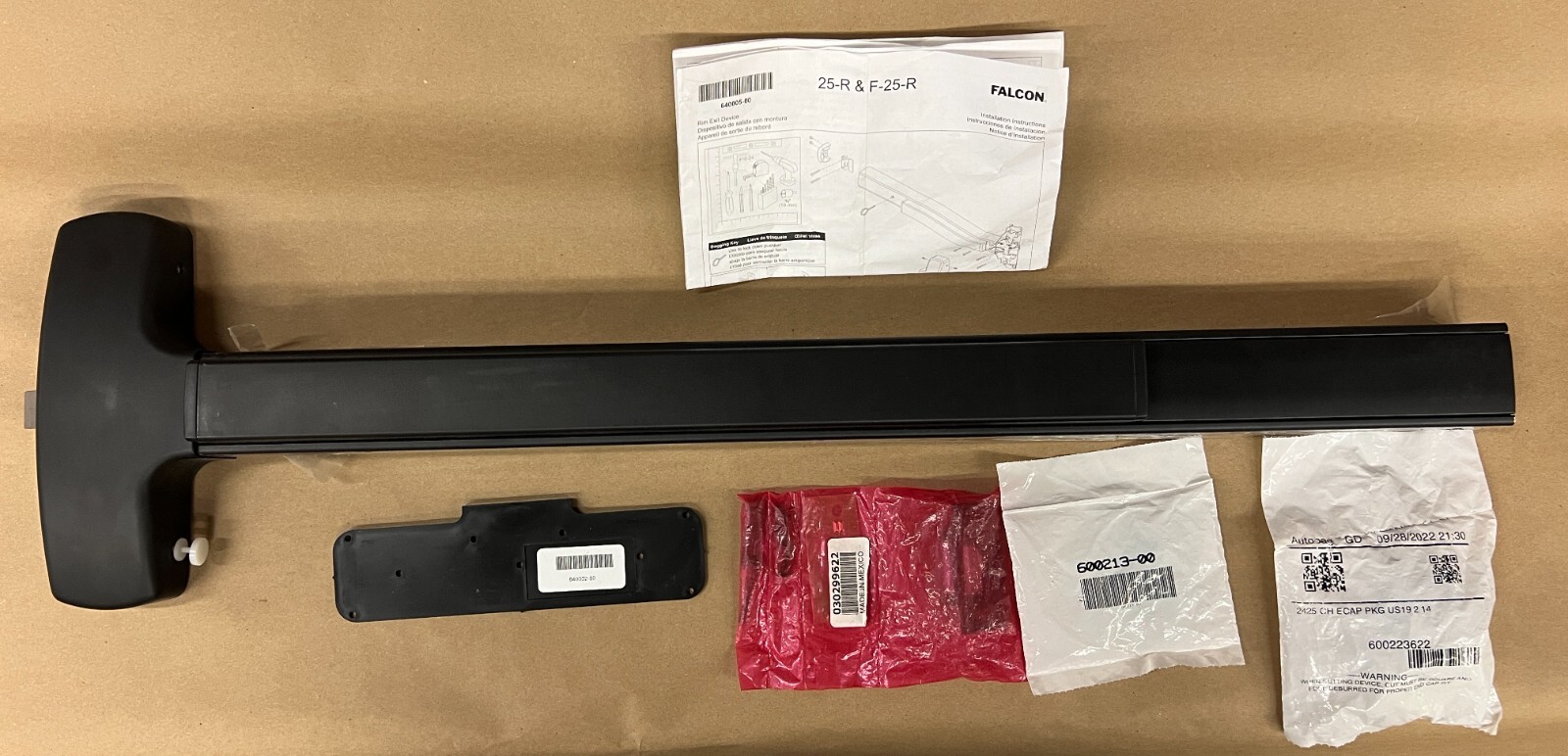 ALLEGION FALCON 25-R-EO-3'-622 RIM EXIT DEVICE EXIT ONLY MATTE BLACK | eBay