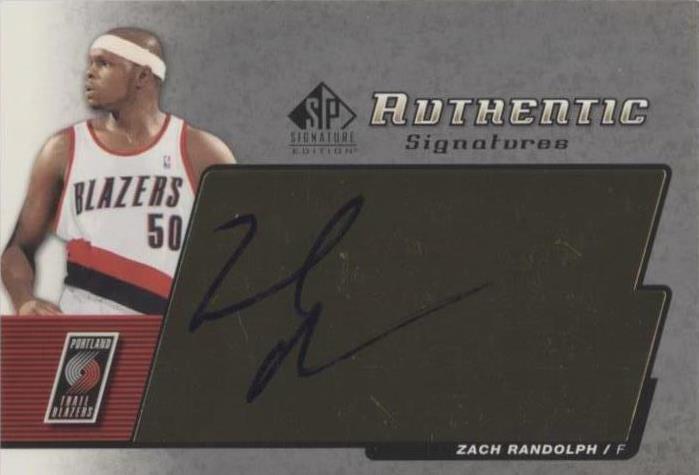 2004-05 SP Signature Edition - Authentic Signatures Zach Randolph #AS ...