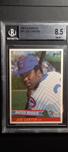 Joe Carter 1984 Donruss #41 Rated Rookie Chicago Cubs BGS 8.5 **9.5 ...