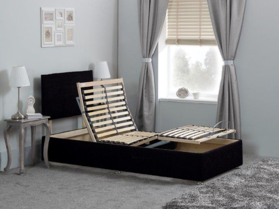 3ft Single Adjustable Electric Bed Chenille + Headboard + Pocket Spring ...