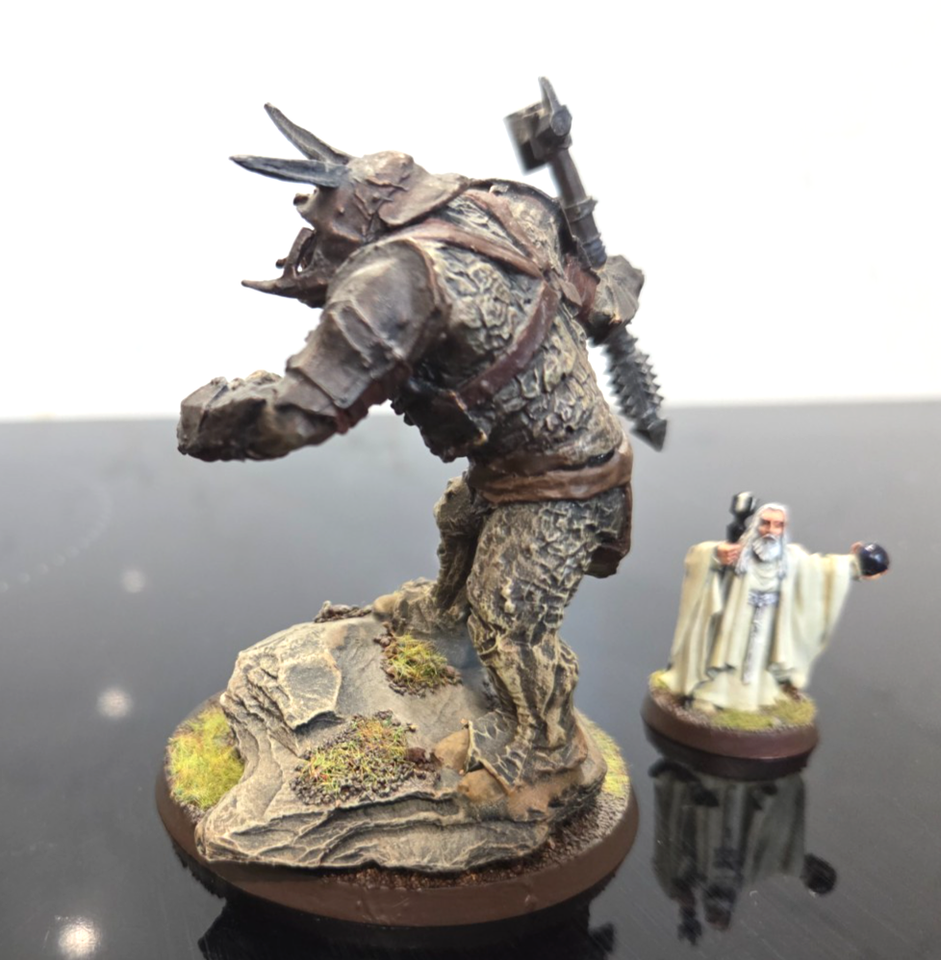 LOTR Painted Armoured Troll. 25mm wizard for scale only. | eBay UK