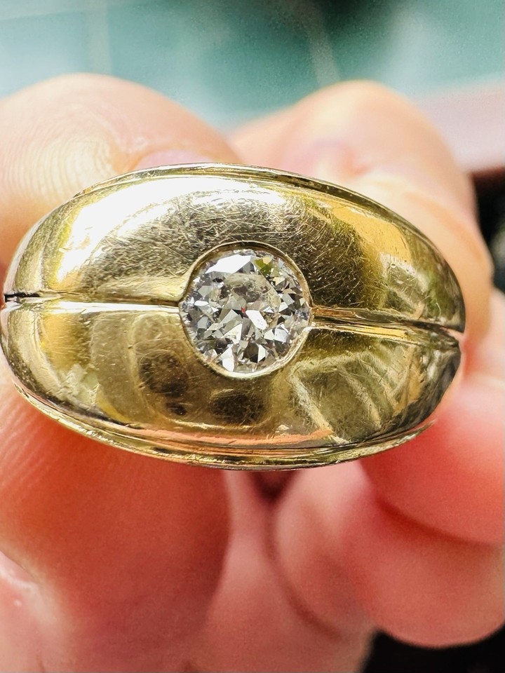 Diamond Ring - Natural Diamond - Solid 13k Gold - Not Scrap | eBay