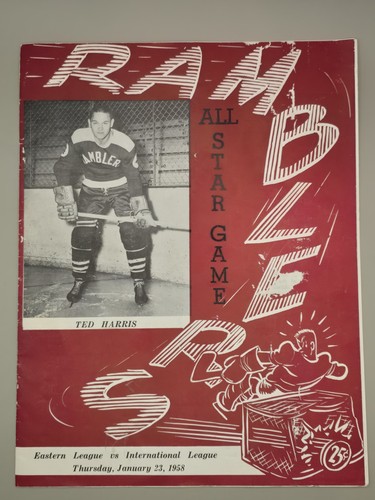 1958 Hockey ALL STAR Game Program -Philadelphia Ramblers EHL vs. IHL | eBay