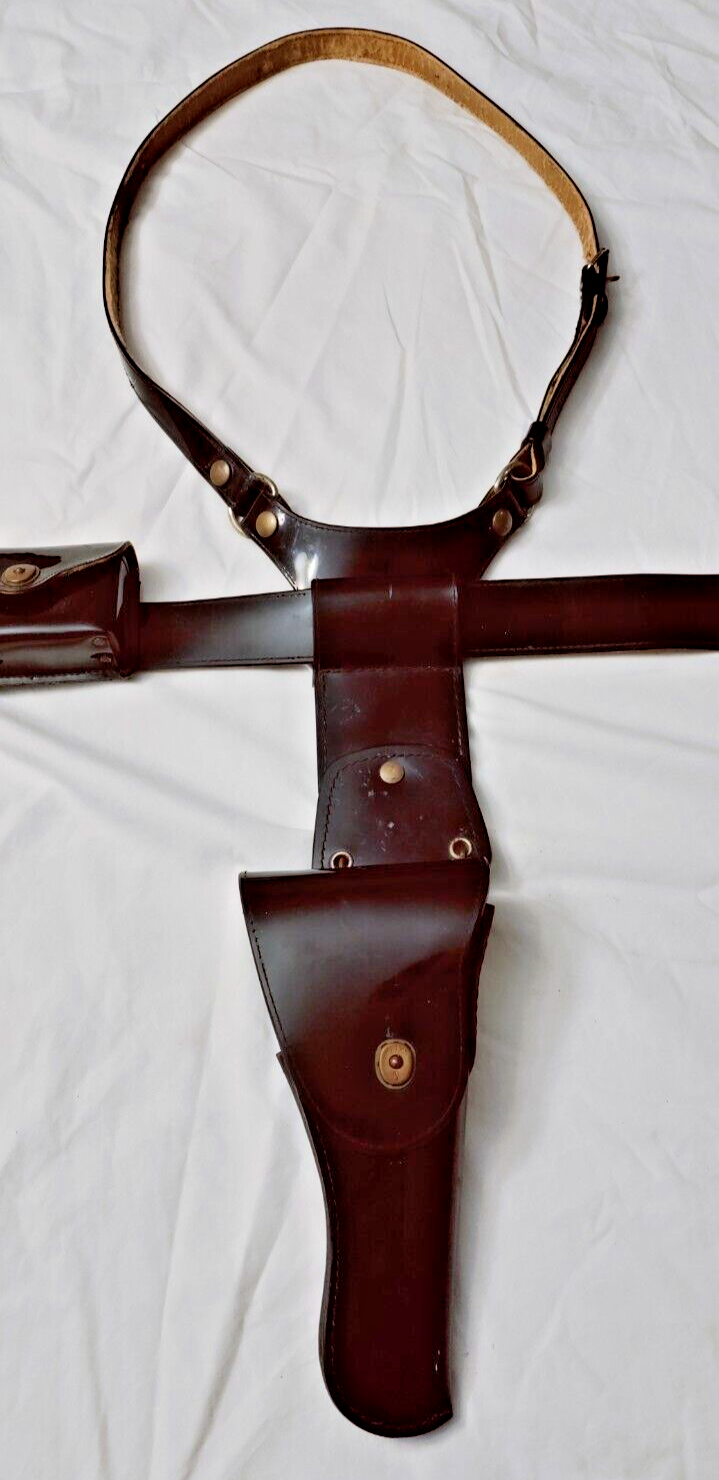 Vintage Police/Highway/Military Leather Flap Holster Cross Body ...