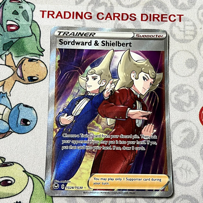 Sordward & Shielbert TG28/TG30 Holo Ultra Rare Silver Tempest Pokemon ...