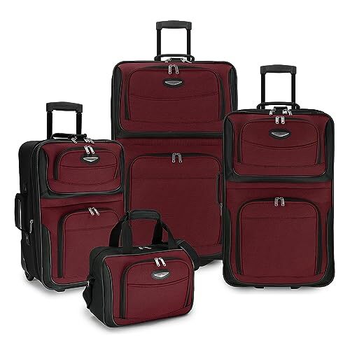 Travel Select Amsterdam Expandable Rolling Upright Luggage, Burgundy 4 ...
