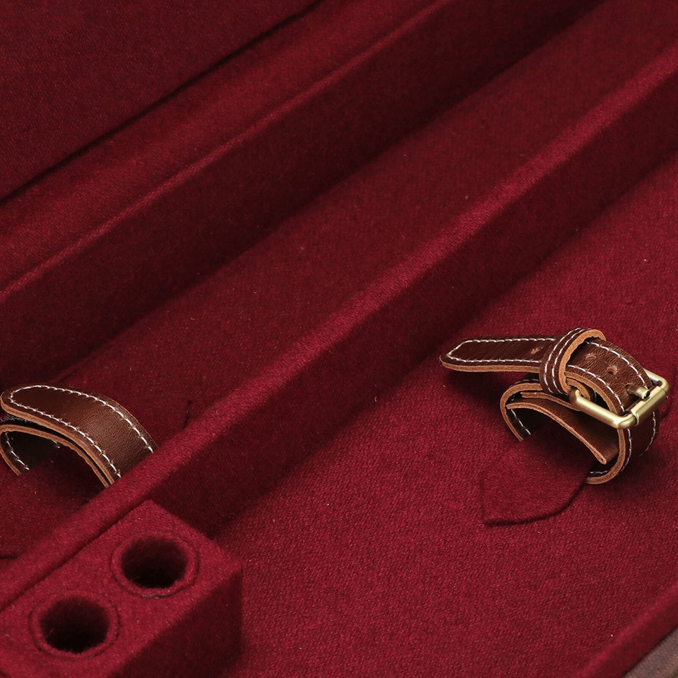 TOURBON Vintage Leather Takedown Shotgun Storage fit 28-32inch Barrel ...