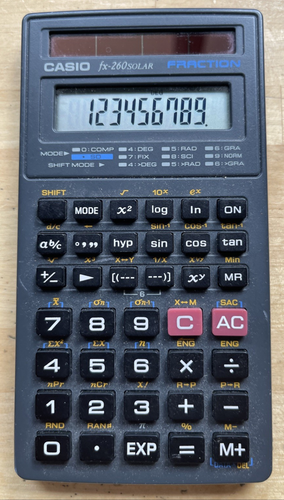 Casio FX-260 Solar Scientific Fraction Calculator No Covers Tested | eBay