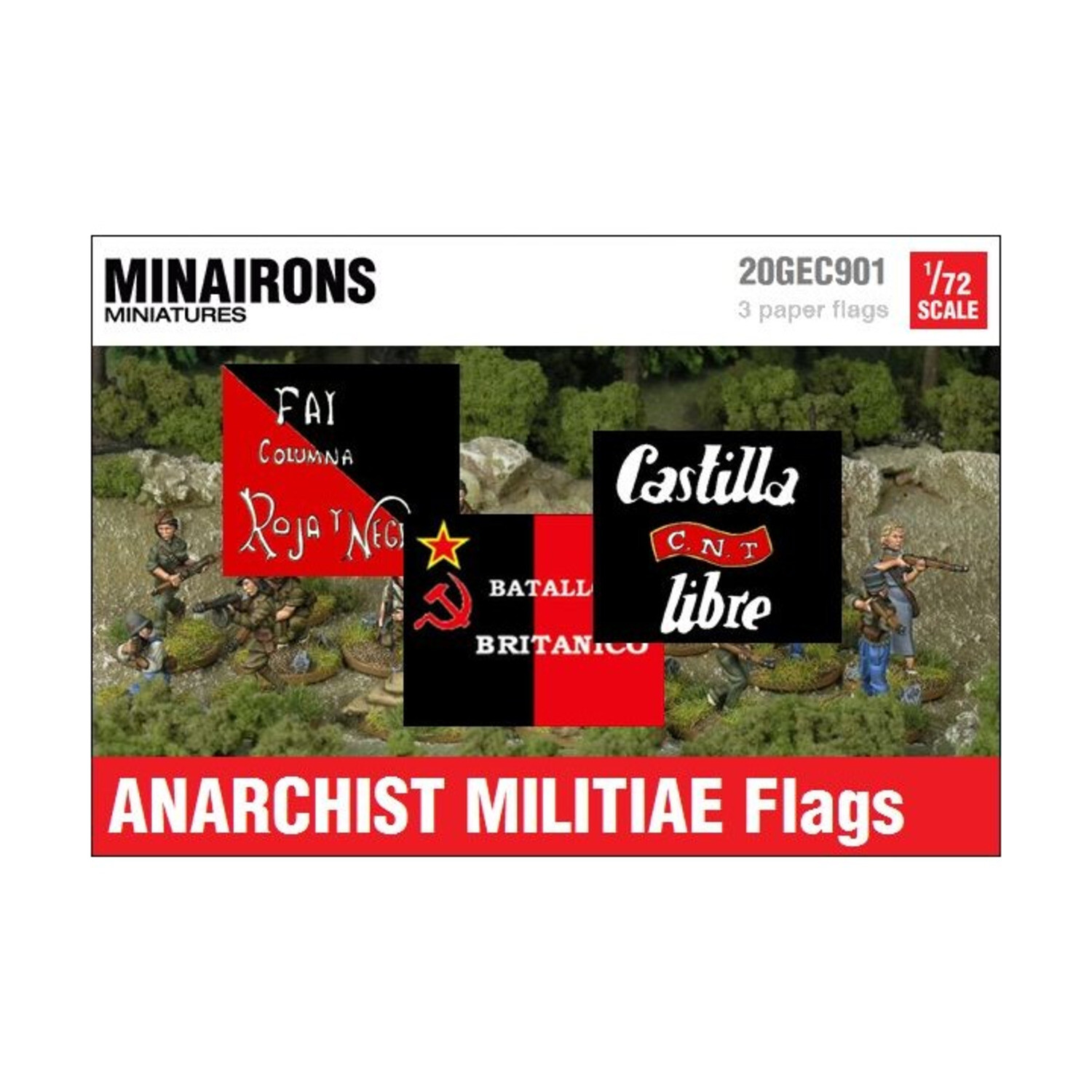 Minairons Spanish Civil War 1:72 Anarchist Flags New | eBay